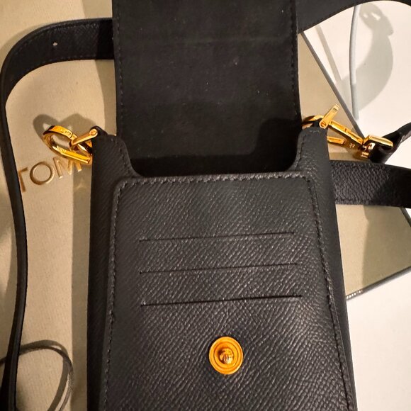 Tom Ford | Bags | Nwt Tom Ford Black Saffiano Mini Crossbody Phone Bag ...